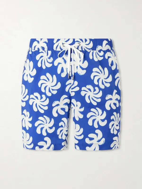 Onia Charles Printed Swim Shorts - Blue