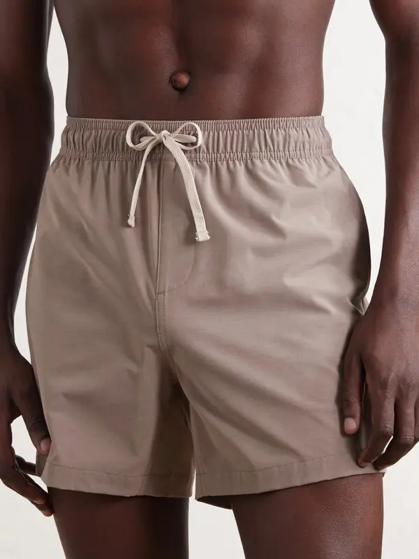 Onia Land To Water Straight-leg Swim Shorts - Brown