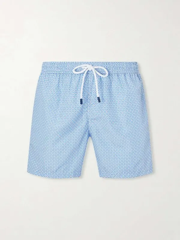 Fedeli Madeira Printed Straight-leg Swim Shorts