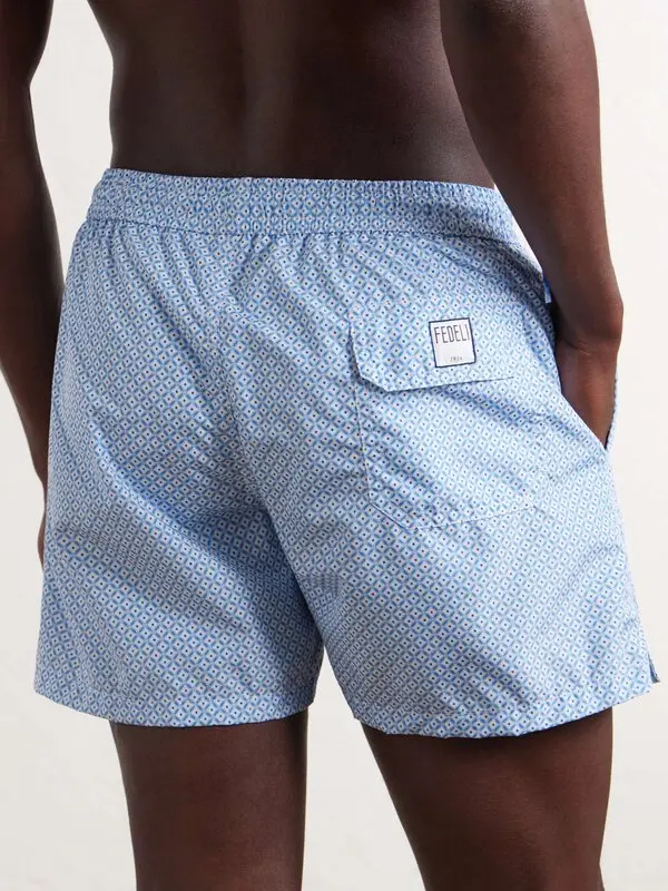 Fedeli Madeira Printed Straight-leg Swim Shorts