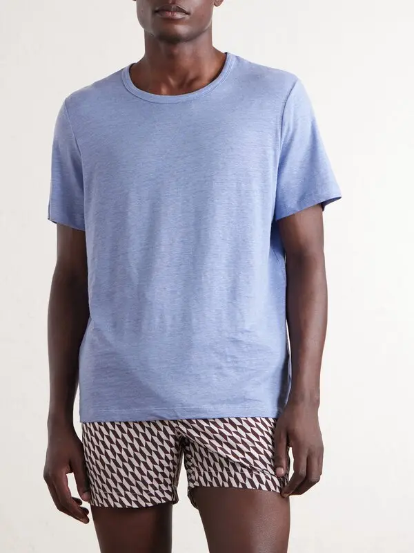 Onia Linen-blend Jersey T-shirt
