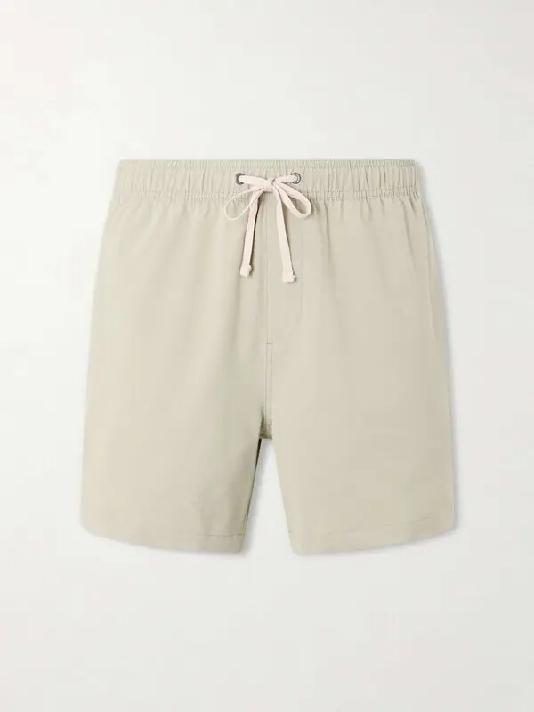 Onia Land To Water Straight-leg Mid-length Swim Shorts - Green