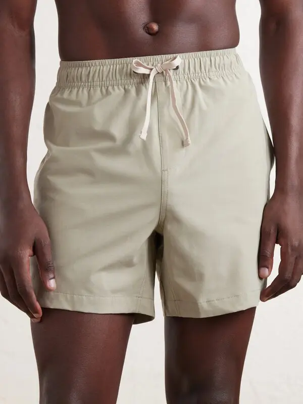 Onia Land To Water Straight-leg Mid-length Swim Shorts - Green