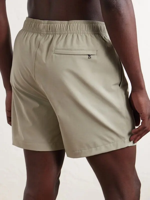 Onia Land To Water Straight-leg Mid-length Swim Shorts - Green