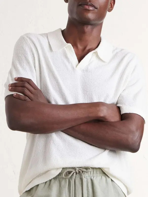 Onia Cotton-blend Terry Polo Shirt