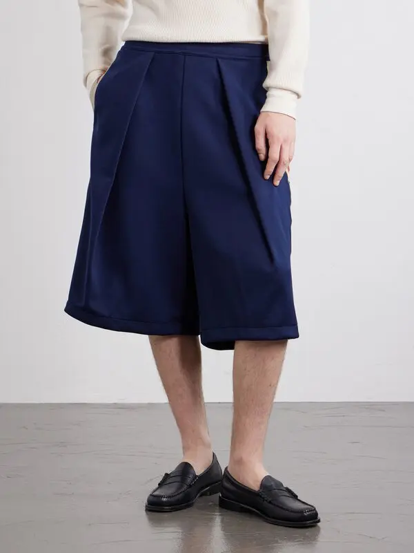 Kapital Kome-kome Straight-leg Satin-jersey Shorts