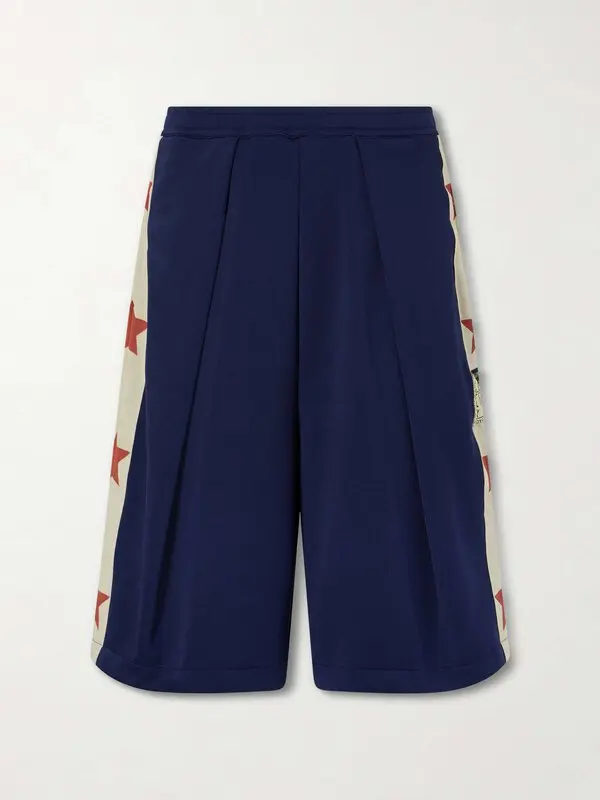 Kapital Kome-kome Straight-leg Satin-jersey Shorts
