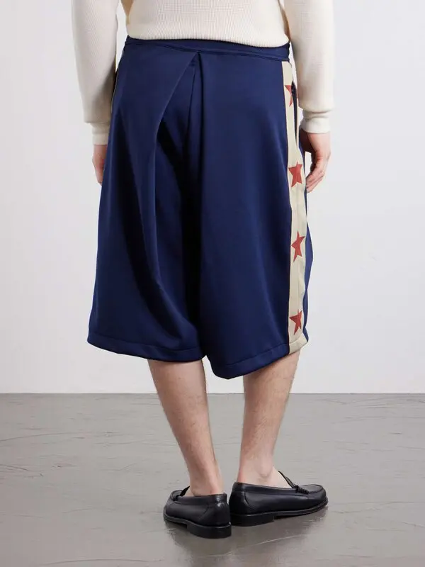Kapital Kome-kome Straight-leg Satin-jersey Shorts