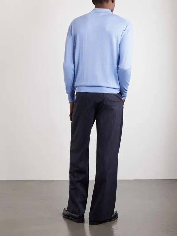 Fedeli Sportman Cashmere And Silk-blend Polo Shirt