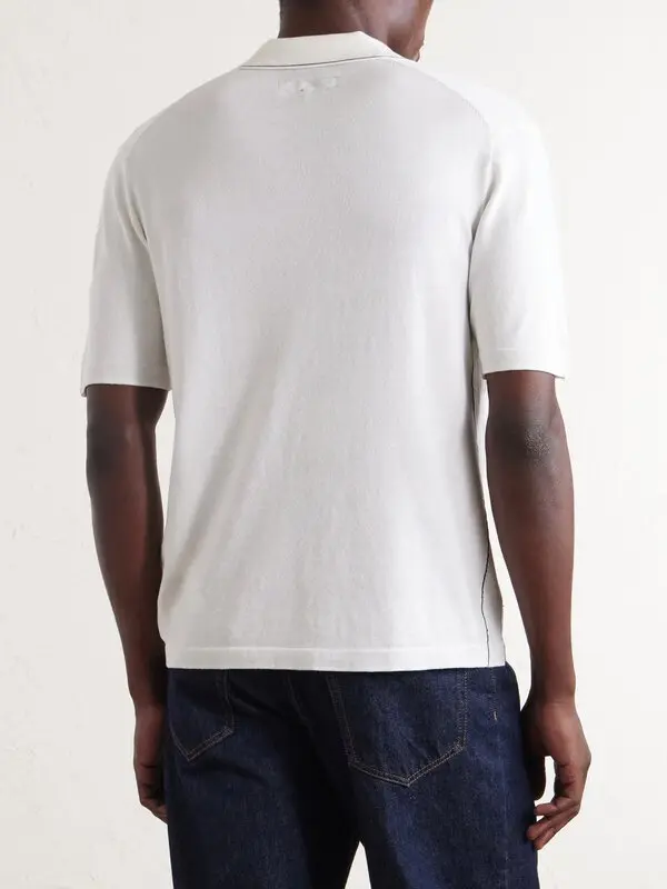 Rag & Bone Conrad Cotton And Silk-blend Polo Shirt