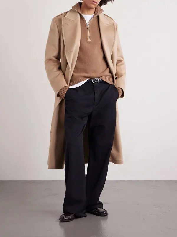 TOM FORD Wool And Cashmere-blend Half-zip Sweater