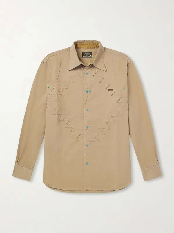 Kapital Thunderbird Panelled Cotton-twill Shirt