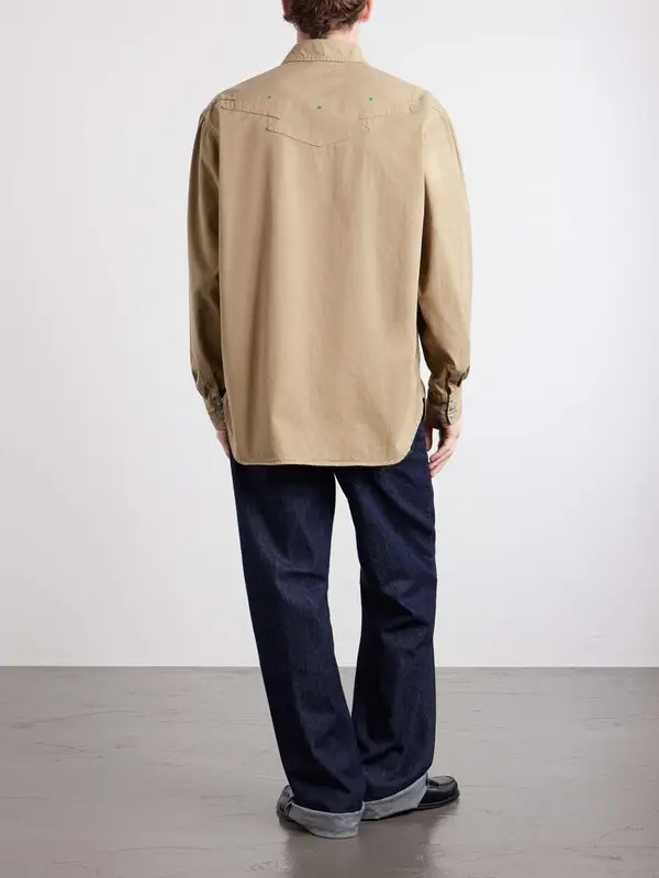 Kapital Thunderbird Panelled Cotton-twill Shirt