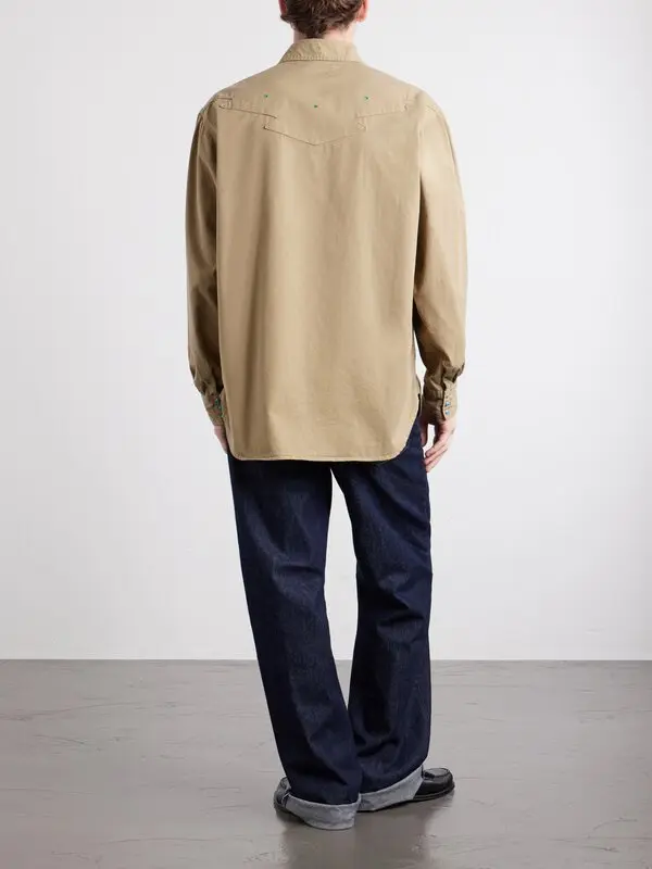 Kapital Thunderbird Panelled Cotton-twill Shirt