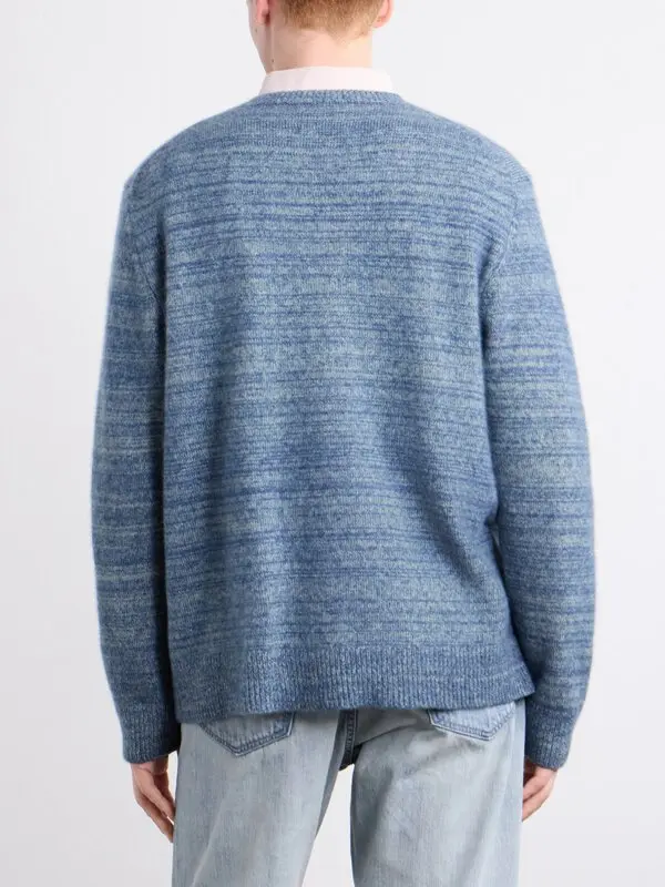 THE ELDER STATESMAN Nimbus Striped Cashmere And Silk-blend Sweater