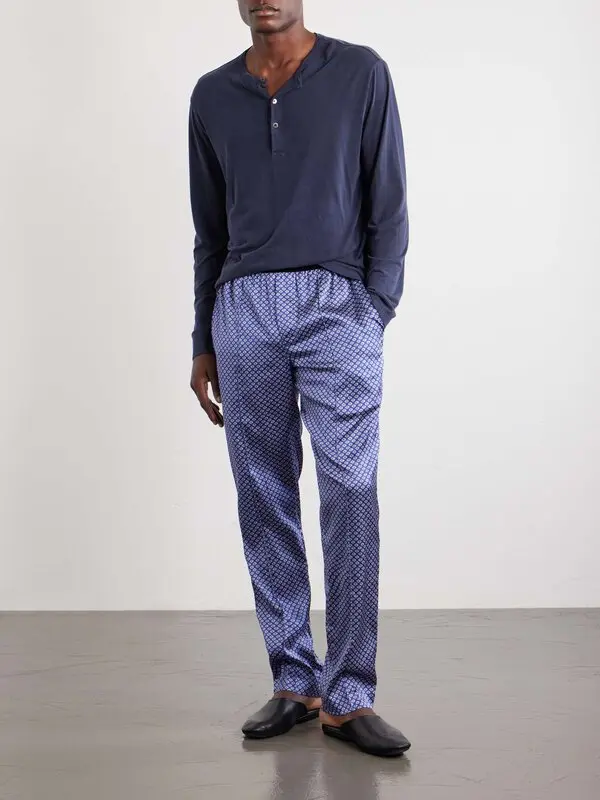 TOM FORD Printed Silk-blend Satin Pyjama Trousers