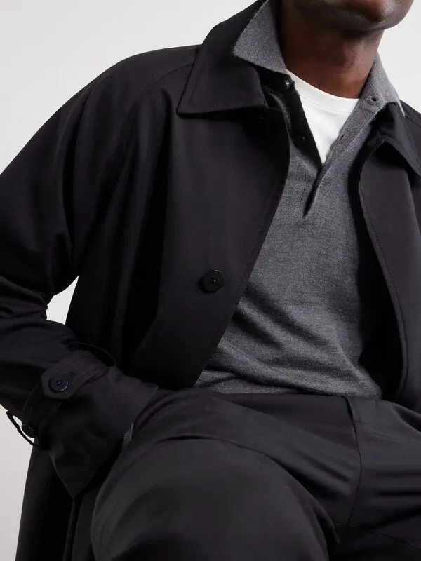 Fedeli Sportman Cashmere And Silk-blend Polo Shirt - Gray