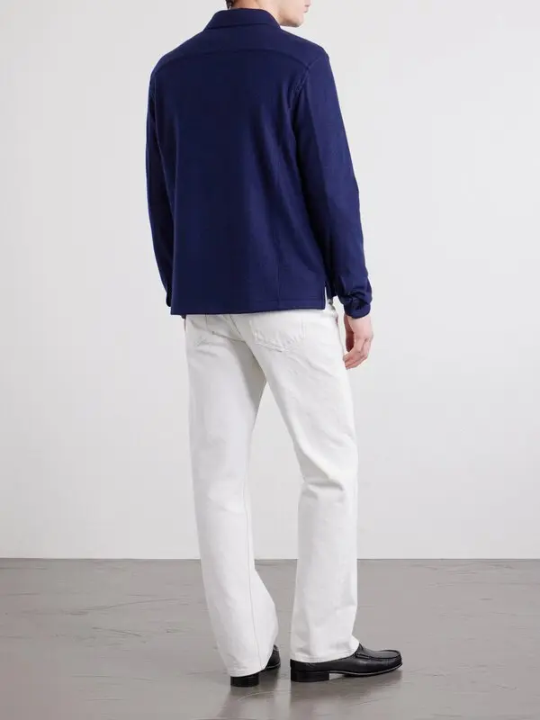 TOM FORD Logo-embroidered Cashmere Shirt