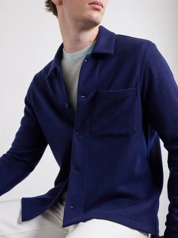 TOM FORD Logo-embroidered Cashmere Shirt