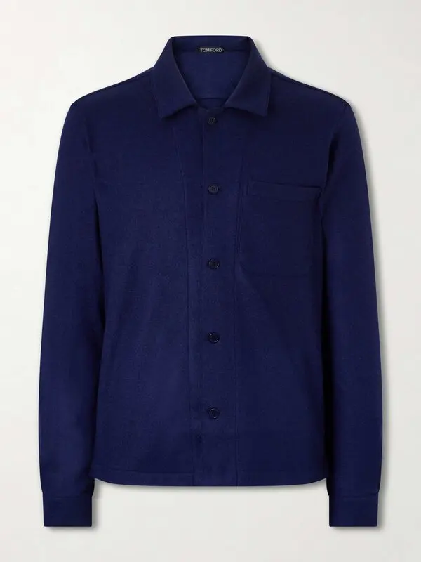 TOM FORD Logo-embroidered Cashmere Shirt