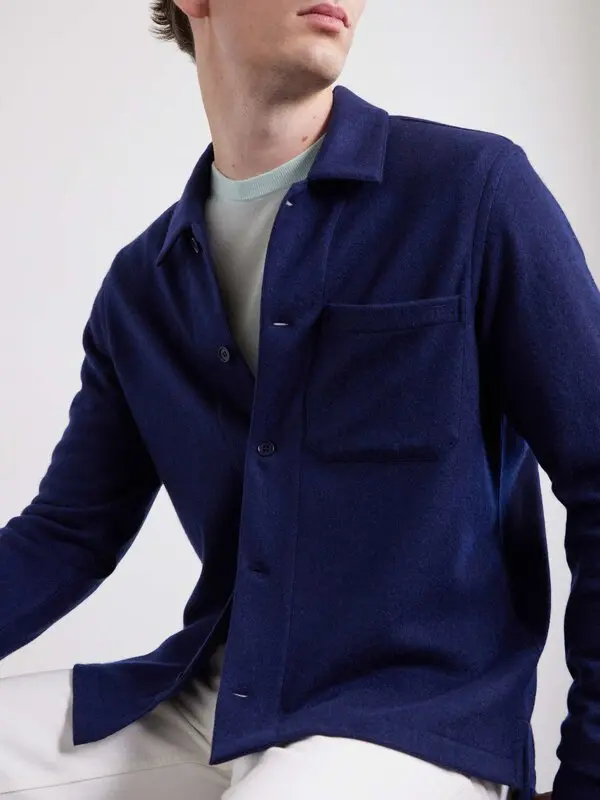TOM FORD Logo-embroidered Cashmere Shirt