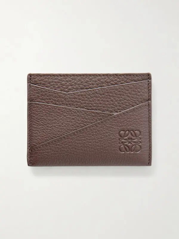 Loewe Puzzle Edge Logo-debossed Leather Cardholder - Brown
