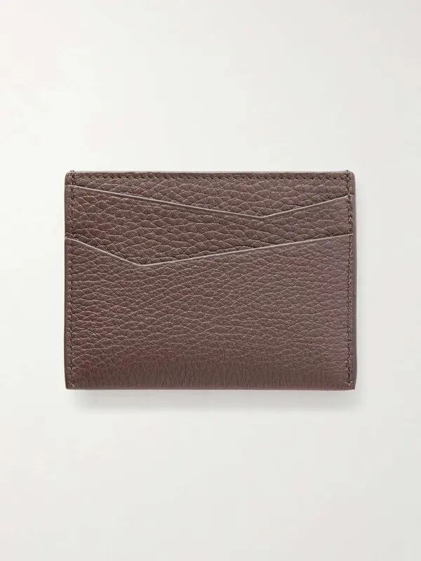 Loewe Puzzle Edge Logo-debossed Leather Cardholder - Chocolate