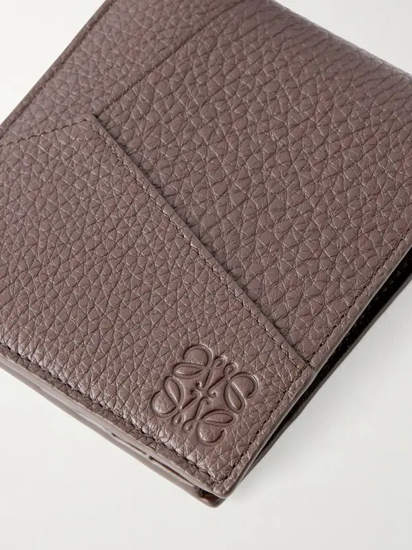 Loewe Puzzle Edge Panelled Full-grain Leather Bifold Wallet - Brown