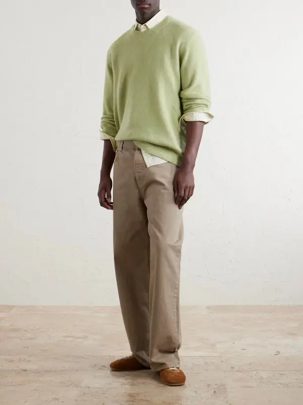 THE ELDER STATESMAN Nimbus Cashmere And Silk-blend Sweater