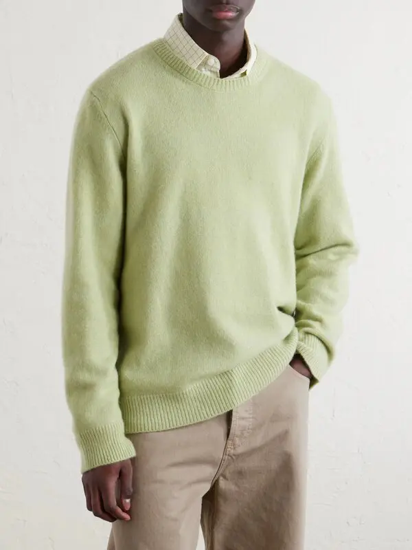 THE ELDER STATESMAN Nimbus Cashmere And Silk-blend Sweater