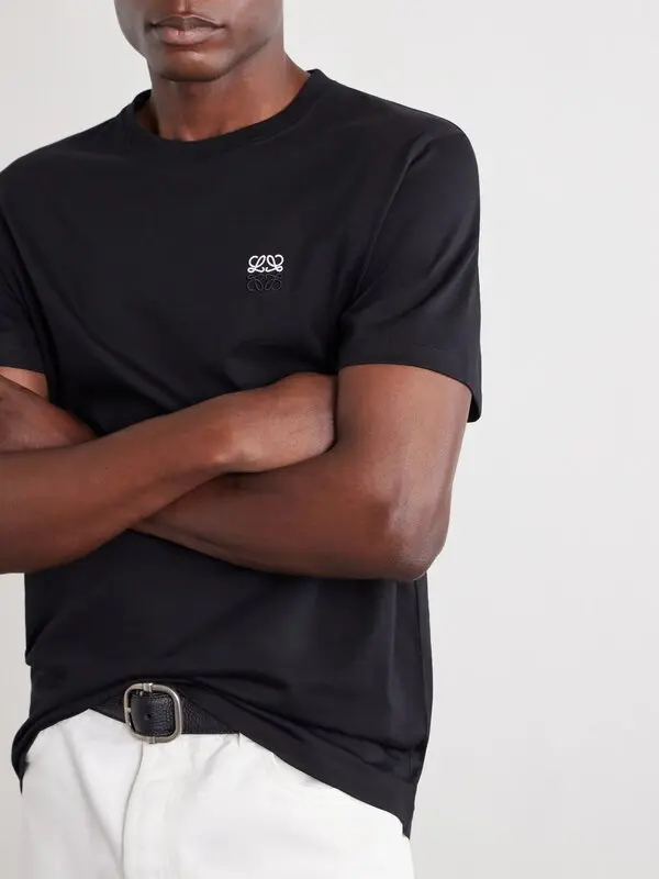 Loewe Anagram-embroidered Cotton-jersey T-shirt