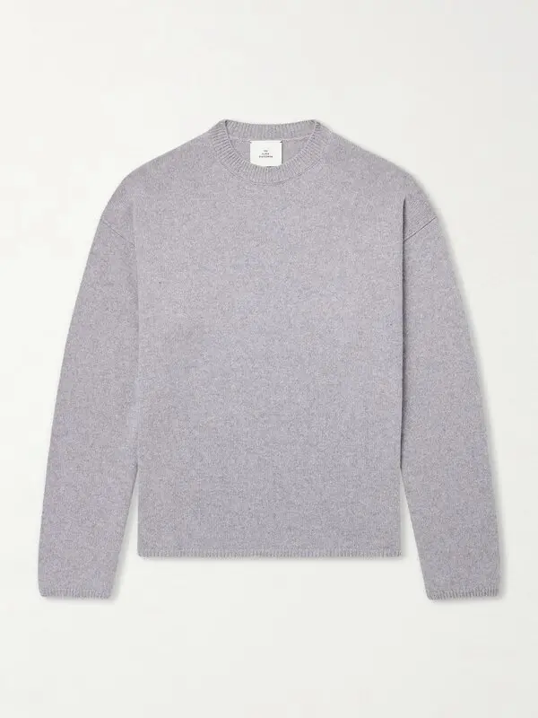 THE ELDER STATESMAN Dume Brushed-cashmere Sweater - Gray