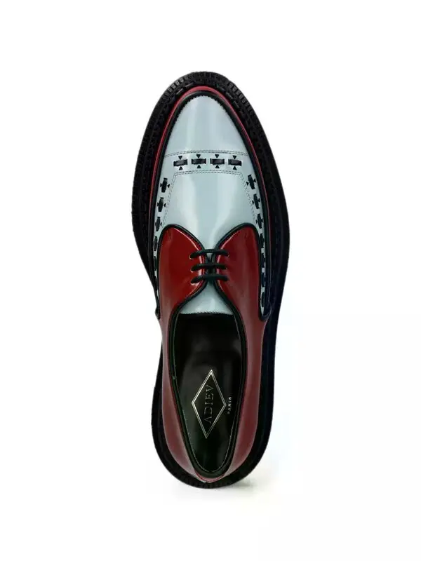 ADIEU PARIS Woven Detail Derby Shoes