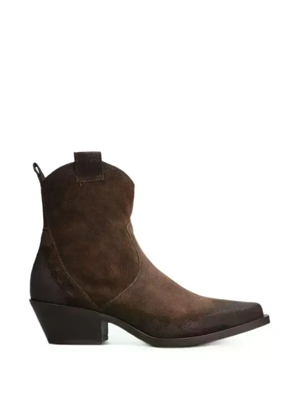 METISSE Suede Ankle Boots - Brown