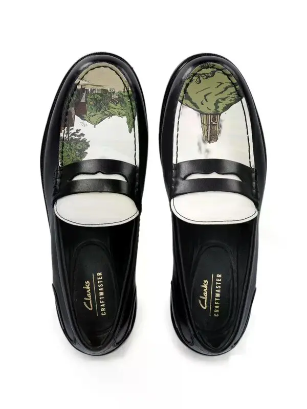 Clarks Craftmaster Graphic-print Leather Loafers