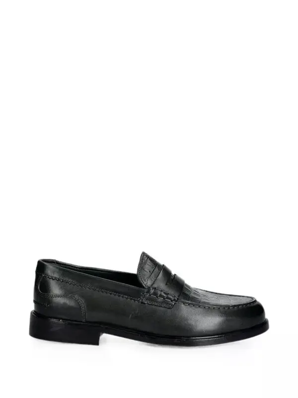 Clarks Crocodile-effect Leather Loafers