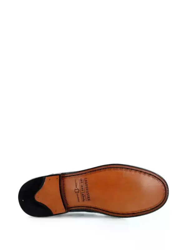 Clarks Crocodile-effect Leather Loafers
