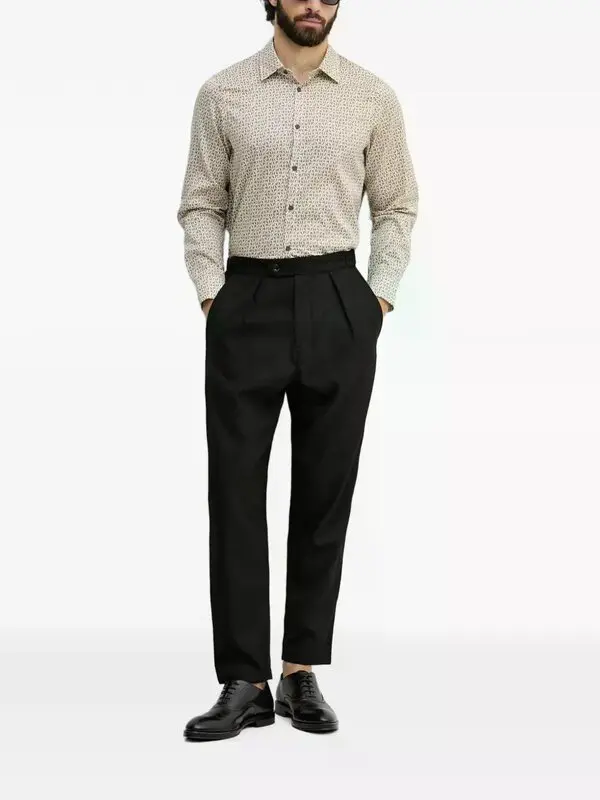 Armani Exchange All-over Logo-print Long-sleeve Shirt