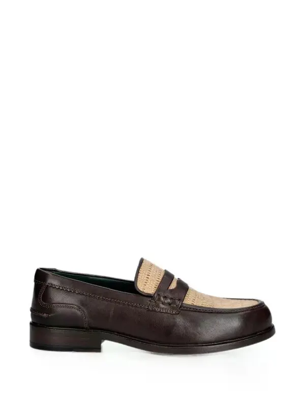 Clarks Woven Panel Penny Loafers