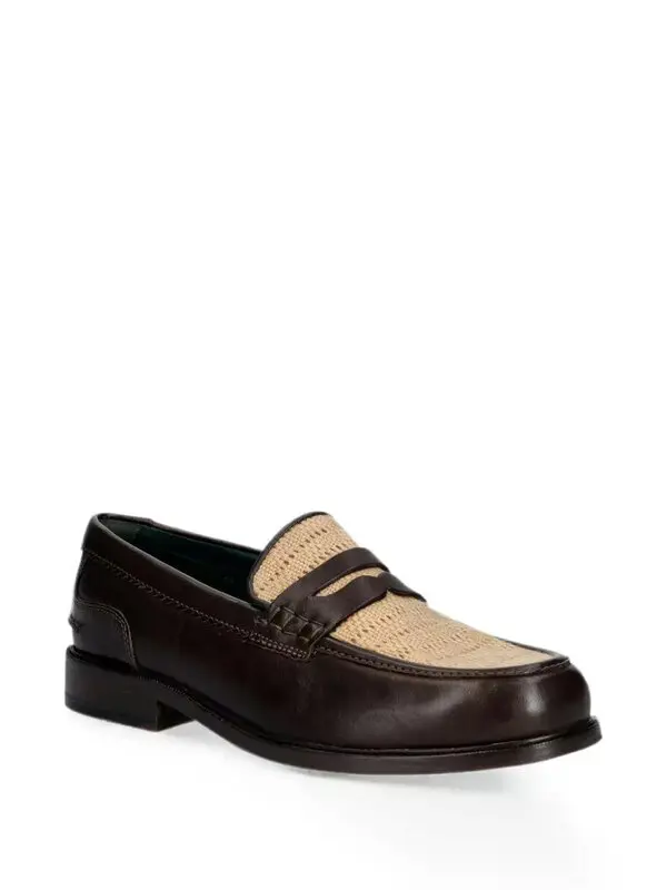 Clarks Woven Panel Penny Loafers
