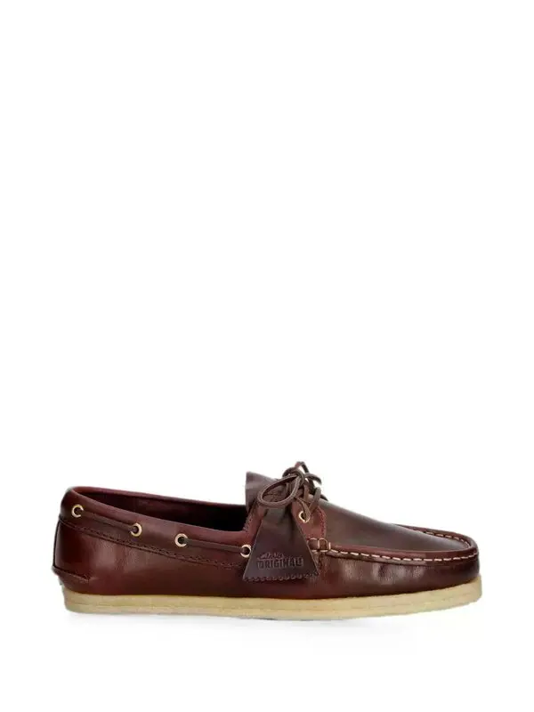 Clarks Leather Lace-up Loafers - Brown