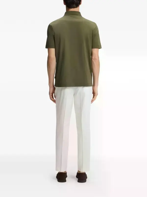 BOSS Double B Monogram-patch Polo Shirt