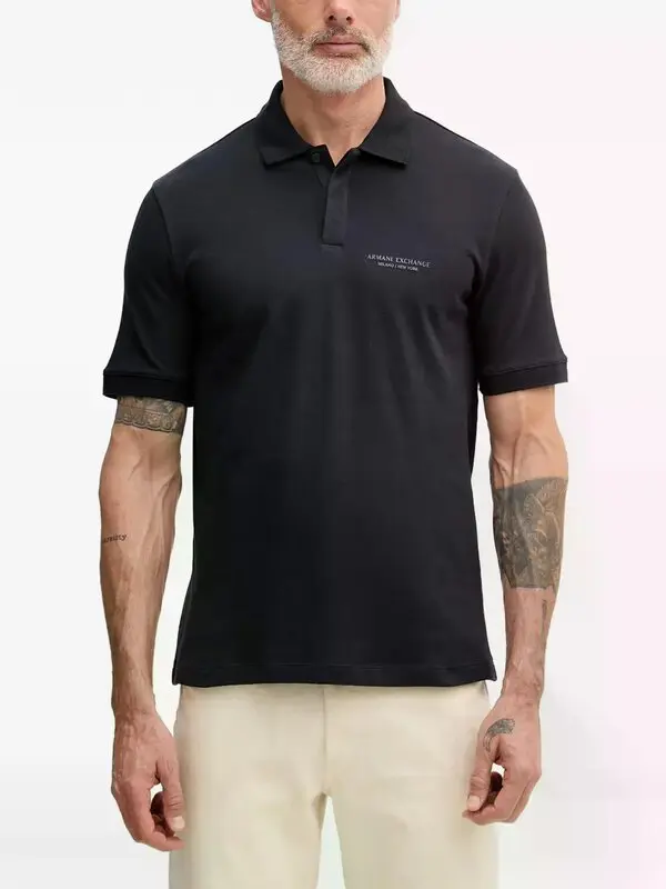 Armani Exchange Logo-print Piqué Polo Shirt