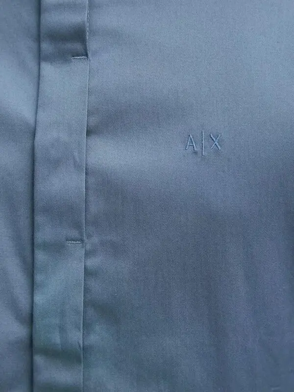 Armani Exchange Logo-embroidered Concealed-fastening Shirt