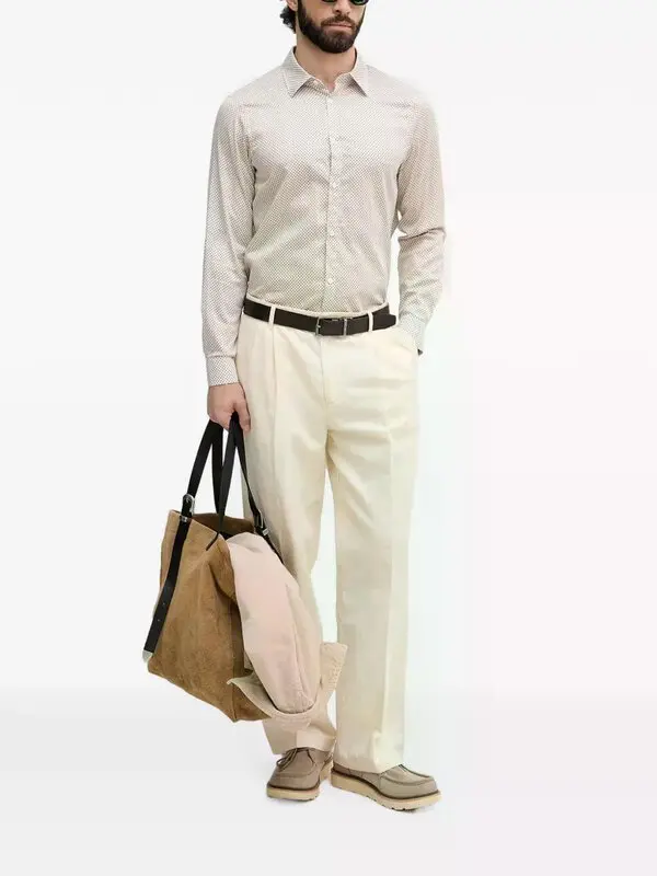 Armani Exchange Check-print Long-sleeve Shirt - Neutrals