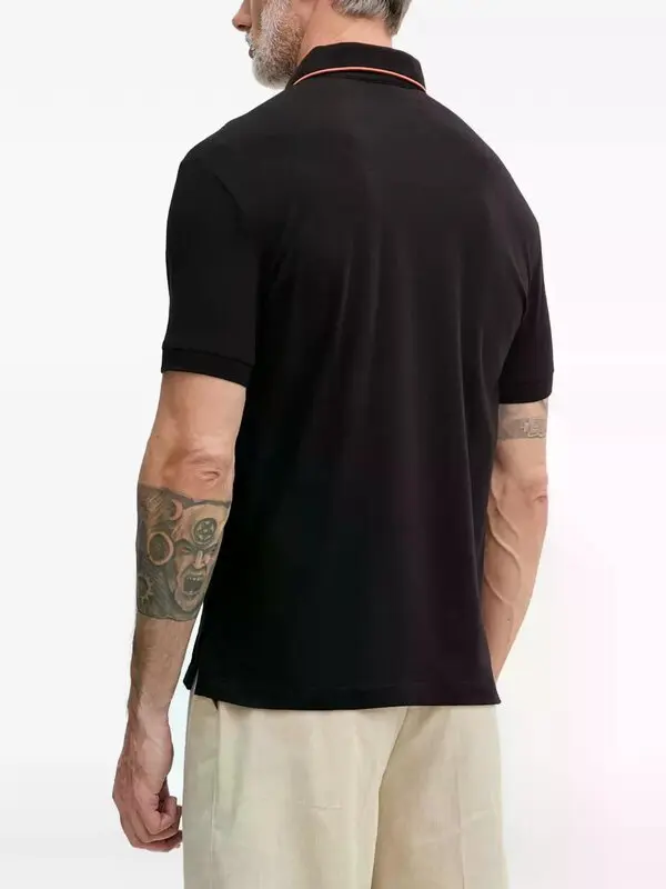 Armani Exchange Logo-embroidered Tipped Polo Shirt