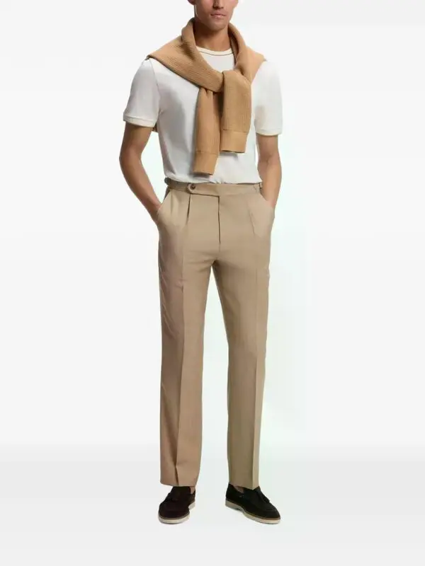 BOSS Regular-fit T-shirt In Structured Cotton With Tipping Details