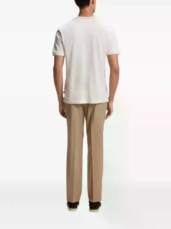 BOSS Regular-fit T-shirt In Structured Cotton With Tipping Details