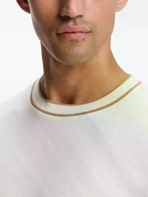 BOSS Regular-fit T-shirt In Structured Cotton With Tipping Details