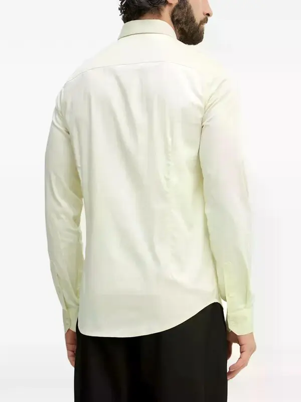 Armani Exchange Logo-embroidered Long-sleeve Shirt